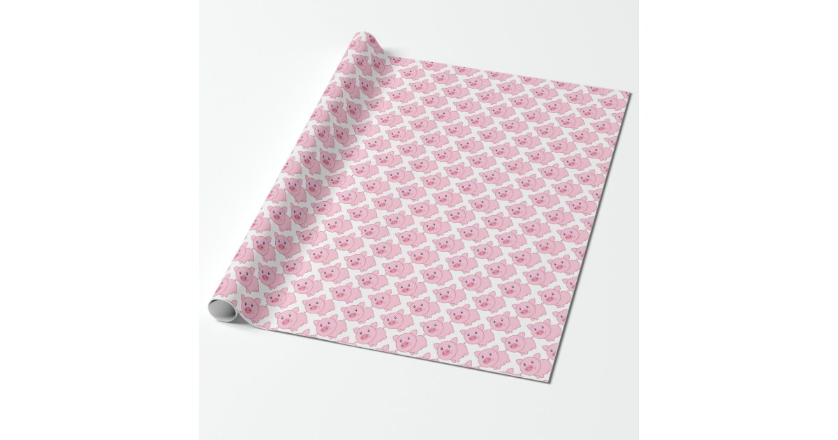 Pink Pigs Wrapping Paper | Zazzle