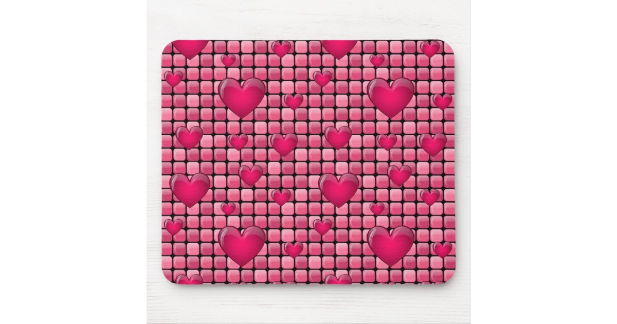 Pink Pile With Hearts Mouse Pad | Zazzle