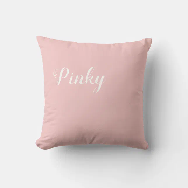 Pink Pinky Name Throw Pillow | Zazzle