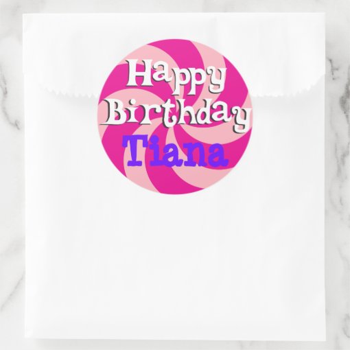 Pink Pinwheel Girly Birthday Badge Classic Round Sticker | Zazzle