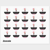 Pink Pirate Girl Birthday Stickers | Zazzle