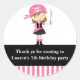 Pink Pirate Girl Birthday Stickers | Zazzle