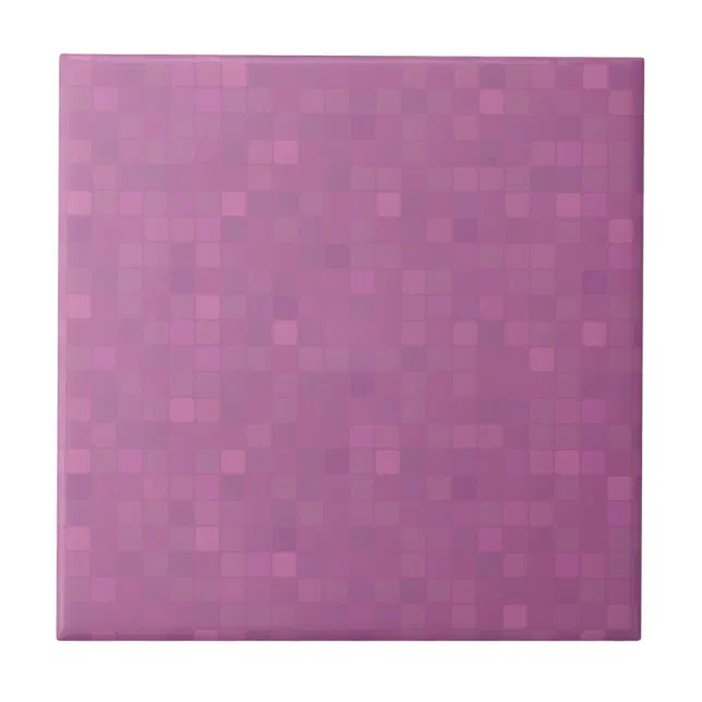 Pink pixelated mosaic decor ceramic tile | Zazzle