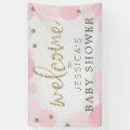 Pink Polka Dot Baby Shower Welcome Banner | Zazzle