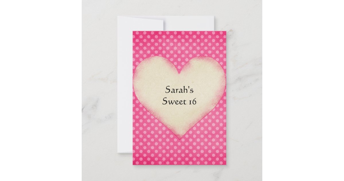 Pink Polka Dot Custom Invitation Template | Zazzle