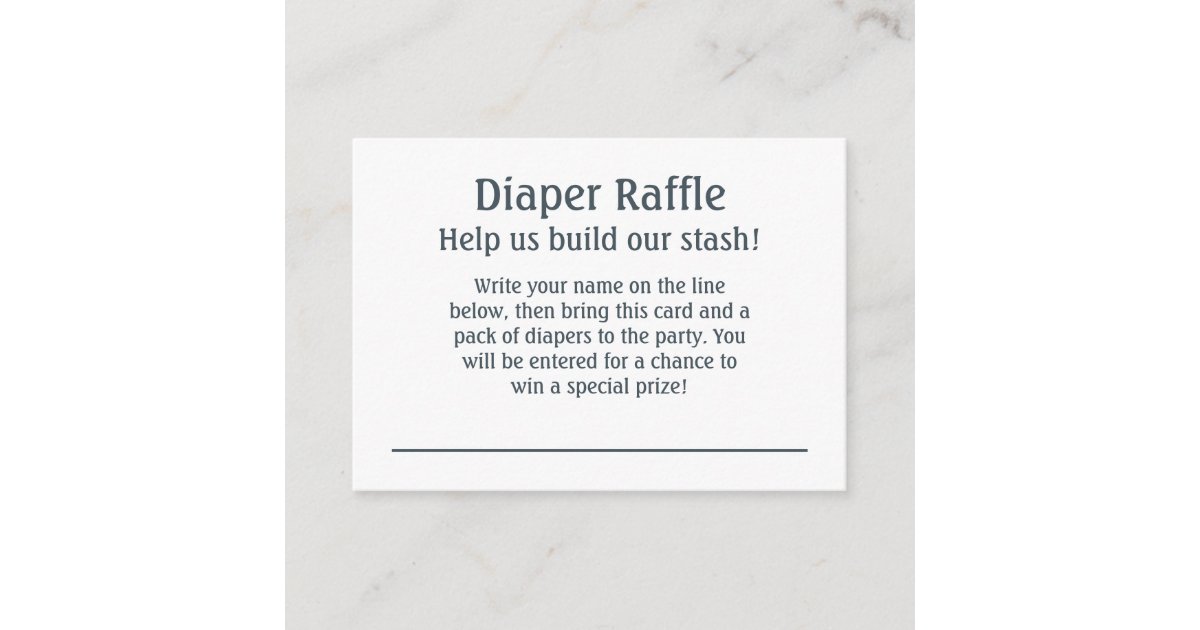Pink Polka-Dot Diaper Raffle Instructions & Ticket Enclosure Card | Zazzle