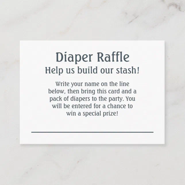 Pink Polka-Dot Diaper Raffle Instructions & Ticket Enclosure Card | Zazzle