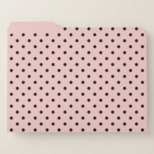 Pink, polka dot file folder | Zazzle