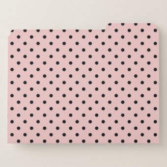 Pink, polka dot file folder | Zazzle
