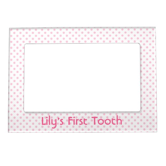 Pink Polka Dot Magnetic Frame | Zazzle.com