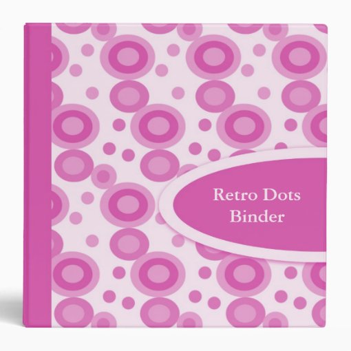 Pink Polka Dot Patterned Designer Binder | Zazzle