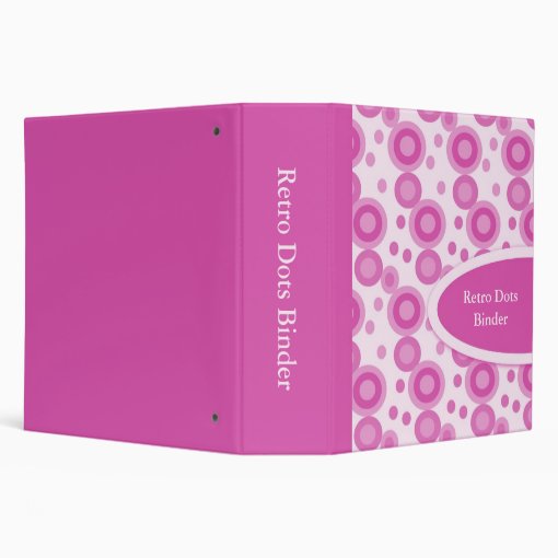 Pink Polka Dot Patterned Designer Binder | Zazzle