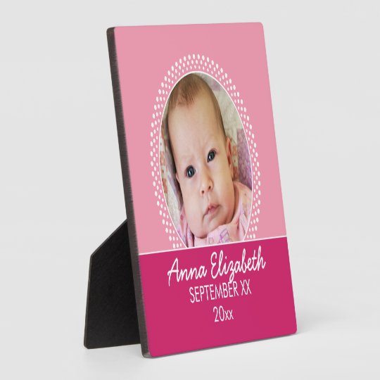 Pink Polka Dot Photo Frame Baby Girl | Zazzle.com