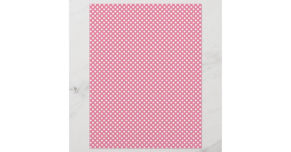 Pink Polka Dot Scrapbook Paper | Zazzle