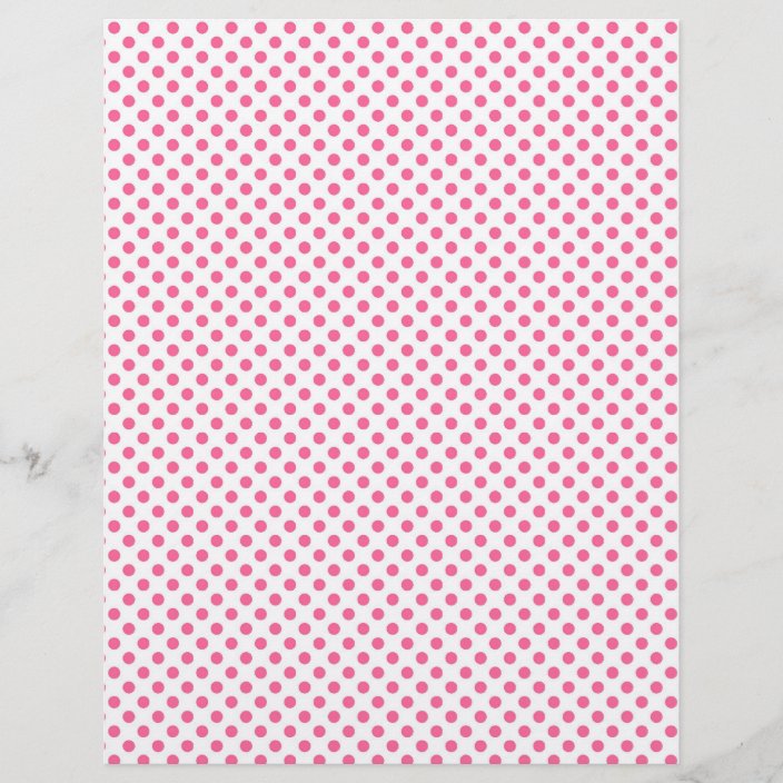 Pink polka dot scrapbook paper design | Zazzle.com