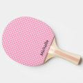 Pink polka dot table tennis ping pong paddle | Zazzle