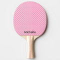 Pink polka dot table tennis ping pong paddle | Zazzle