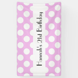 Pink Polka Dots, Polka Dot Pattern, Dots, Birthday Banner | Zazzle