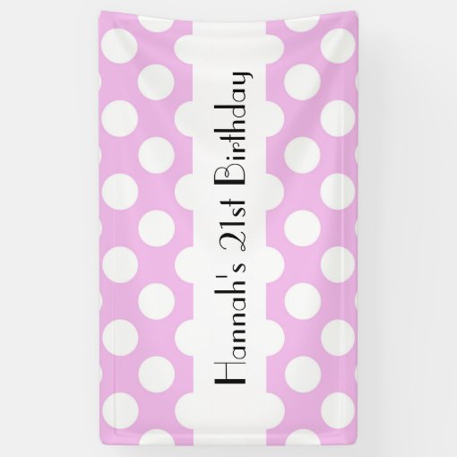 Pink Polka Dots, Polka Dot Pattern, Dots, Birthday Banner | Zazzle