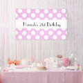 Pink Polka Dots, Polka Dot Pattern, Dots, Birthday Banner | Zazzle
