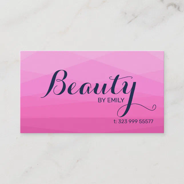 Pink Polygonal Background Business Card | Zazzle