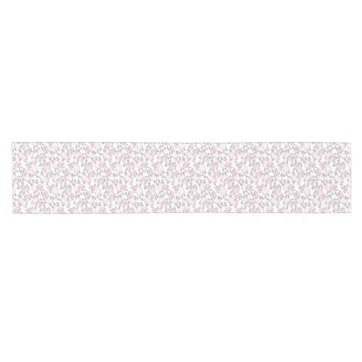 Pink Poodle Pattern Short Table Runner | Zazzle