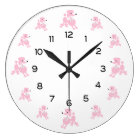 Retro Pink Poodle Large Clock | Zazzle.com