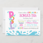 Pink Pool Party Invitation Summer Birthday | Zazzle