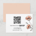 Pink poppy flowers QR code floral wedding RSVP | Zazzle