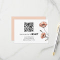 Pink poppy flowers QR code floral wedding RSVP | Zazzle
