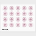 Pink Pretty Princess Crown Birthday Girl Classic Round Sticker | Zazzle