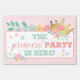 Pink Princess Baby Girl First Birthday Party Sign | Zazzle