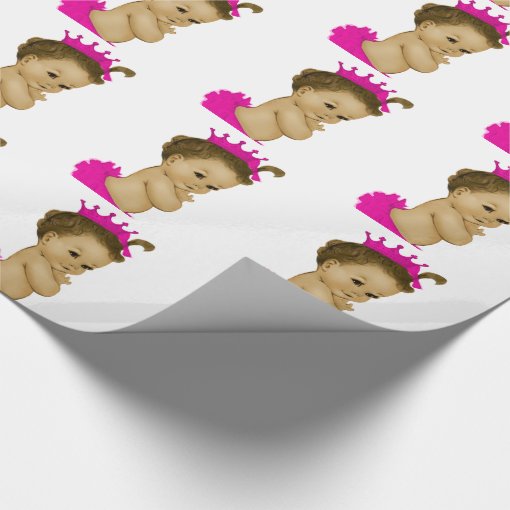 Pink Princess Baby Girl Shower Wrapping Paper | Zazzle