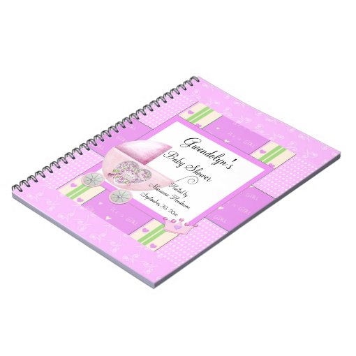 Pink Princess Baby Shower Spiral Notebook | Zazzle