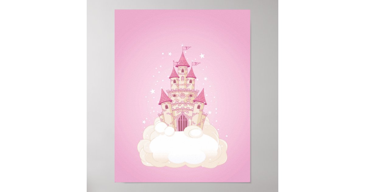 Pink Princess Castle Poster | Zazzle