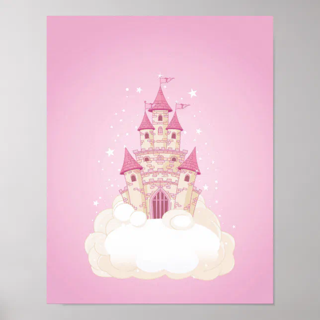 Pink Princess Castle Poster | Zazzle