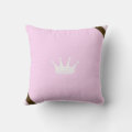 Pink Princess Crown Custom Baby Pillow | Zazzle