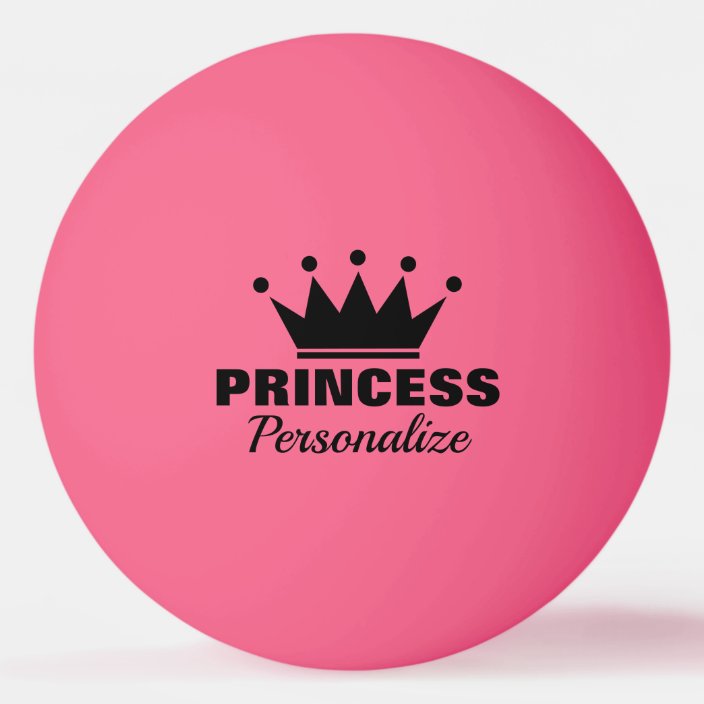 Pink princess crown table tennis ping pong ball | Zazzle.com