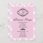 Pink Princess Damask Invitation | Zazzle