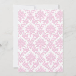 Pink Princess Damask Invitation | Zazzle