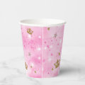 Pink Princess Hearts & Crown Tiara Birthday Party Paper Cups | Zazzle