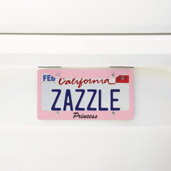 Pink Princess License Plate License Plate Frame | Zazzle