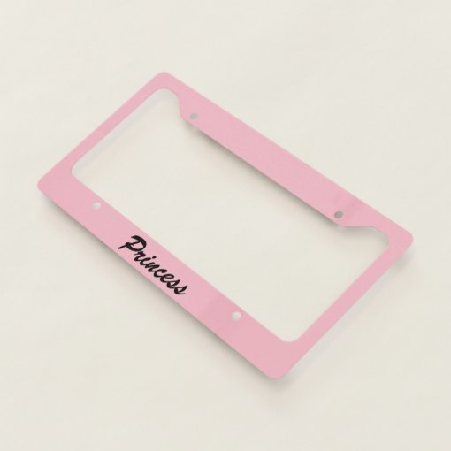 Pink Princess License Plate License Plate Frame | Zazzle