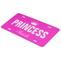 Pink princess license plate with personalized name | Zazzle