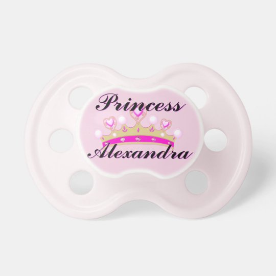 Pink Princess Personalized Pacifier | Zazzle.com