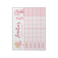 Pink Princess Potty Chart Personalized Name Tasks Notepad | Zazzle