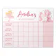 Pink Princess Potty Chart Personalized Name Tasks Notepad | Zazzle