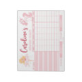 Pink Princess Reward Chart Personalized Name Tasks Notepad | Zazzle