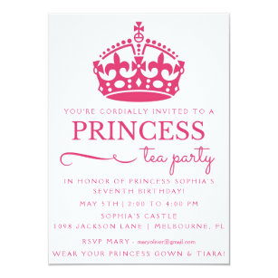 Princess Tea Party Invitations | Zazzle