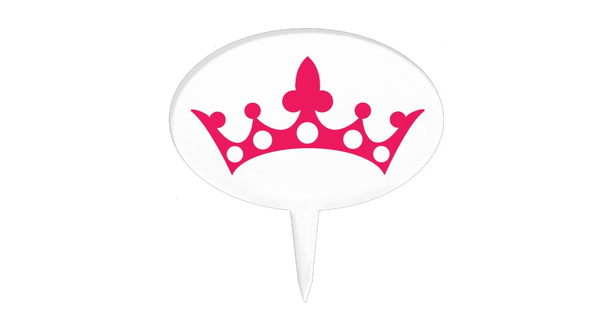 Pink Princess Tiara Cake Topper | Zazzle